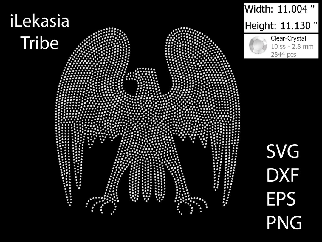 Eagle Rhinestone Template SVG | DXF | EPS Cricut, Silhouette | (1622 ...