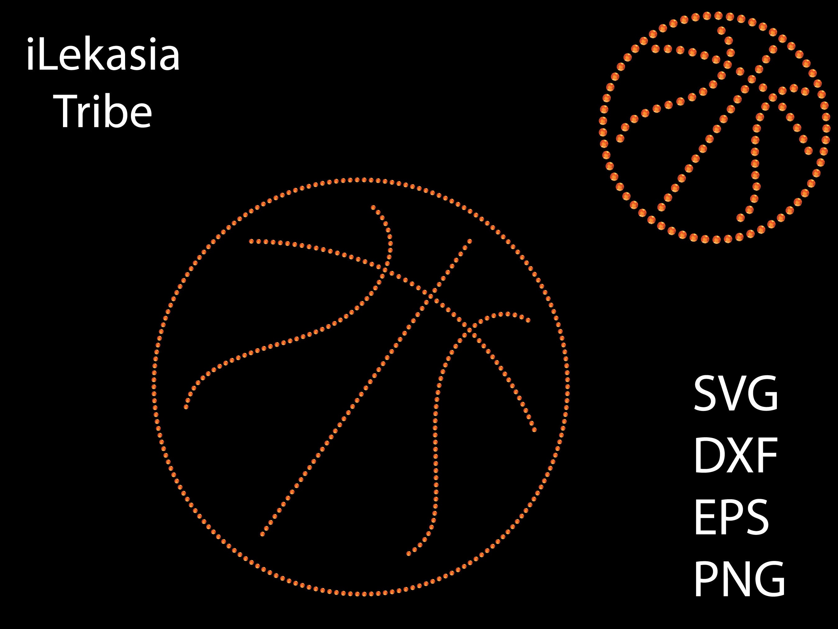 Basketball Rhinestone Template SVG DXF Cricut, Silhouette 1565/1566 - Etsy