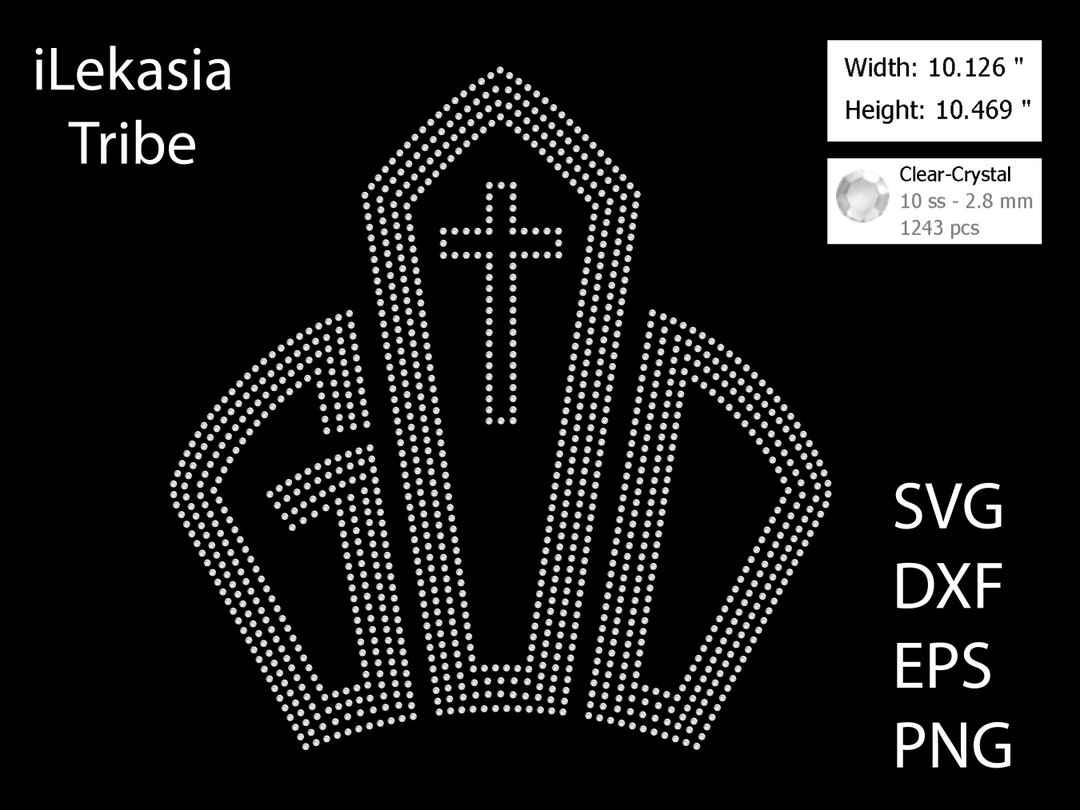 God Rhinestone Template SVG | DXF | Cricut, Silhouette | (1264) - Etsy