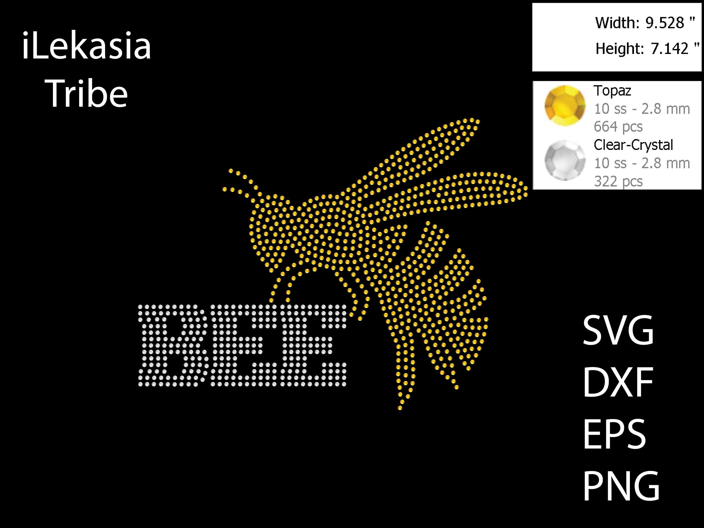 Bee Rhinestone Template SVG | DXF | Cricut, Silhouette | Bee (1519 ...