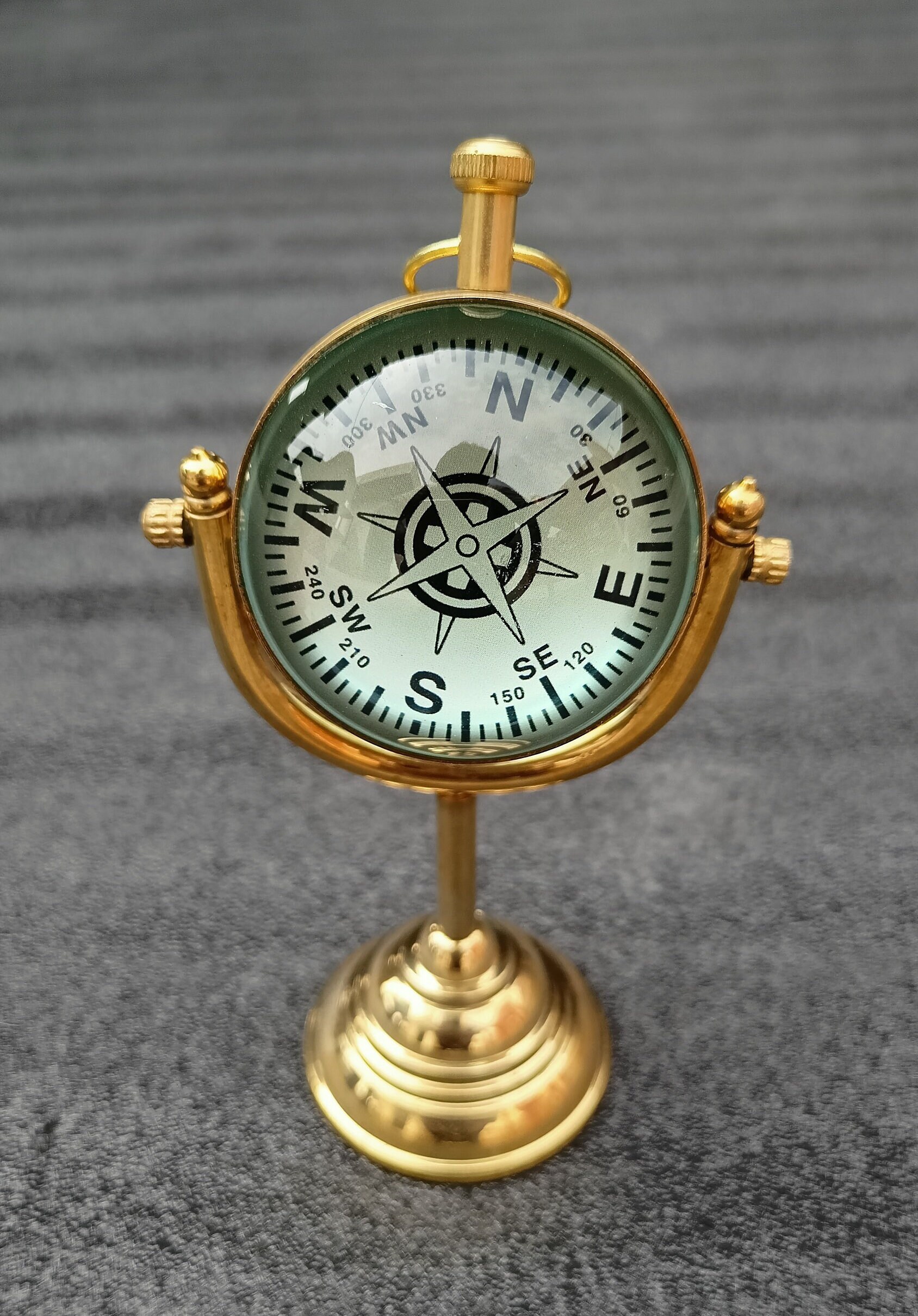 Vintage Style Brass Table Top Clock Double Face Table Decor - Etsy