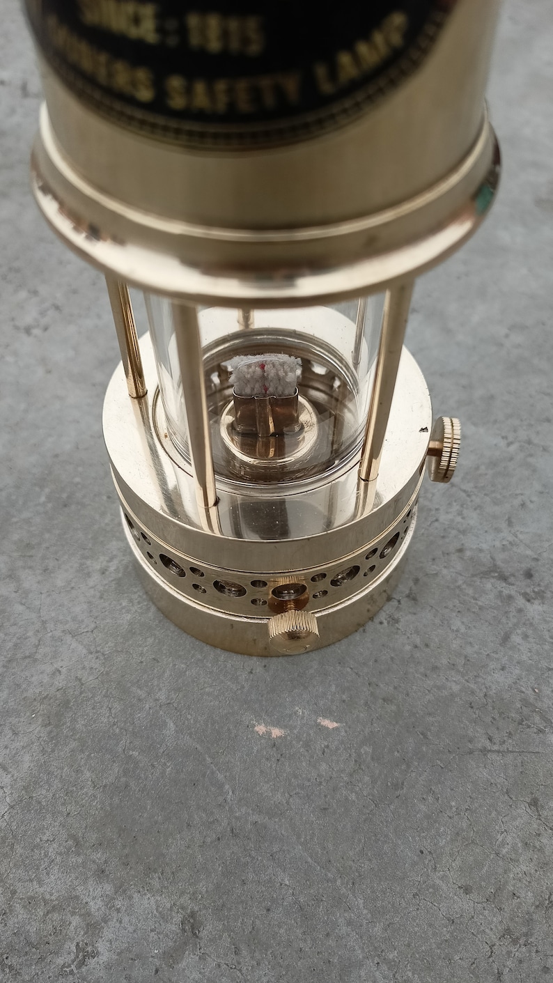 Brass Miner Hanging Lamp: Vintage Style Table Decor - Etsy