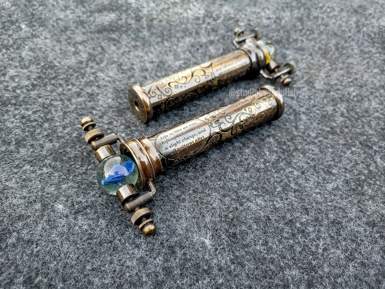 Marble Kaleidoscope, Custom Marble Scope, Brass Handmade Kaleidoscope ...