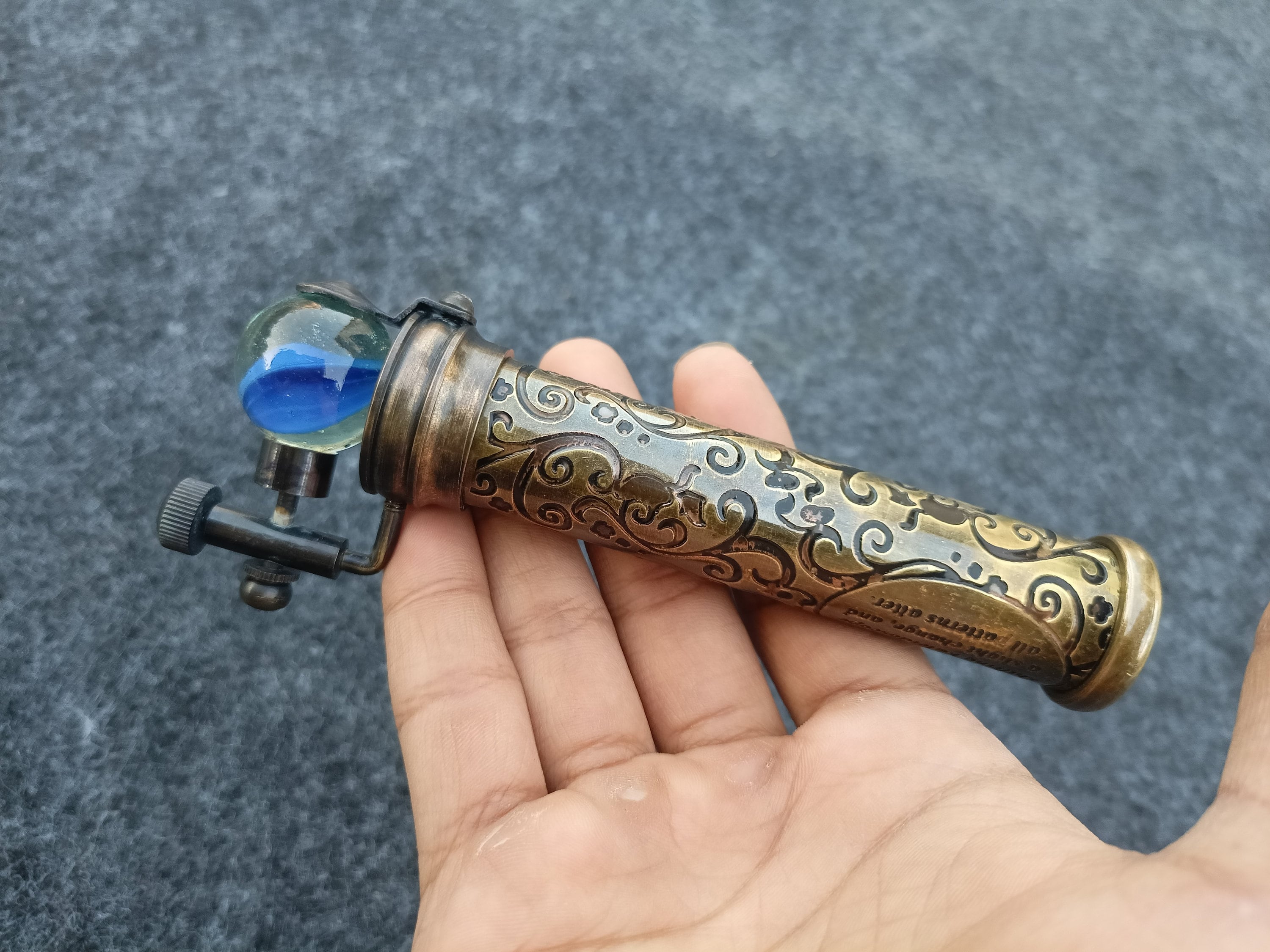 Handmade Brass Marble Custom Kaleidoscope - Collectible Vintage Toy ...
