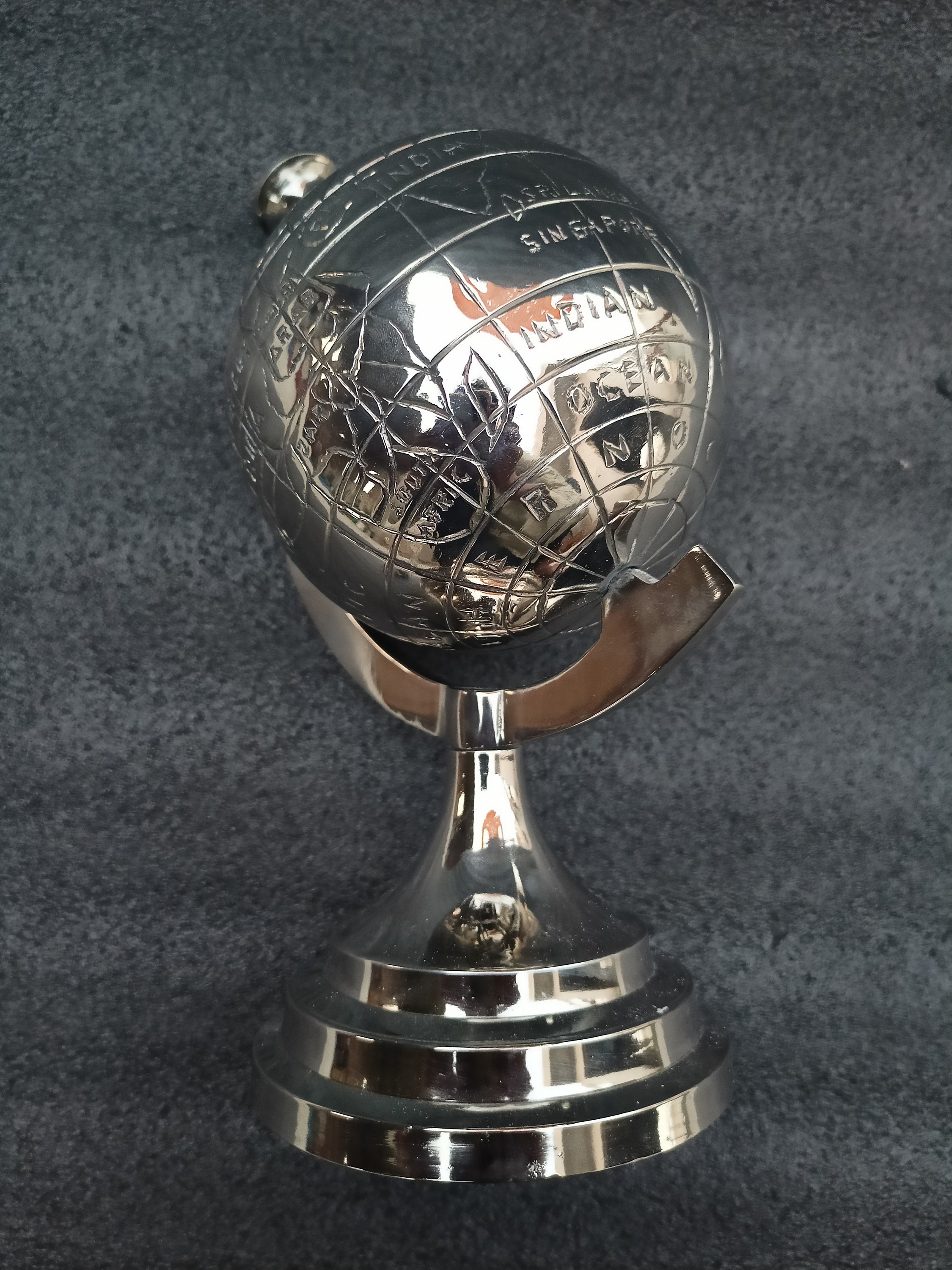 World Map Handmade Metal Globe Nautical Globe for Office Decor World ...