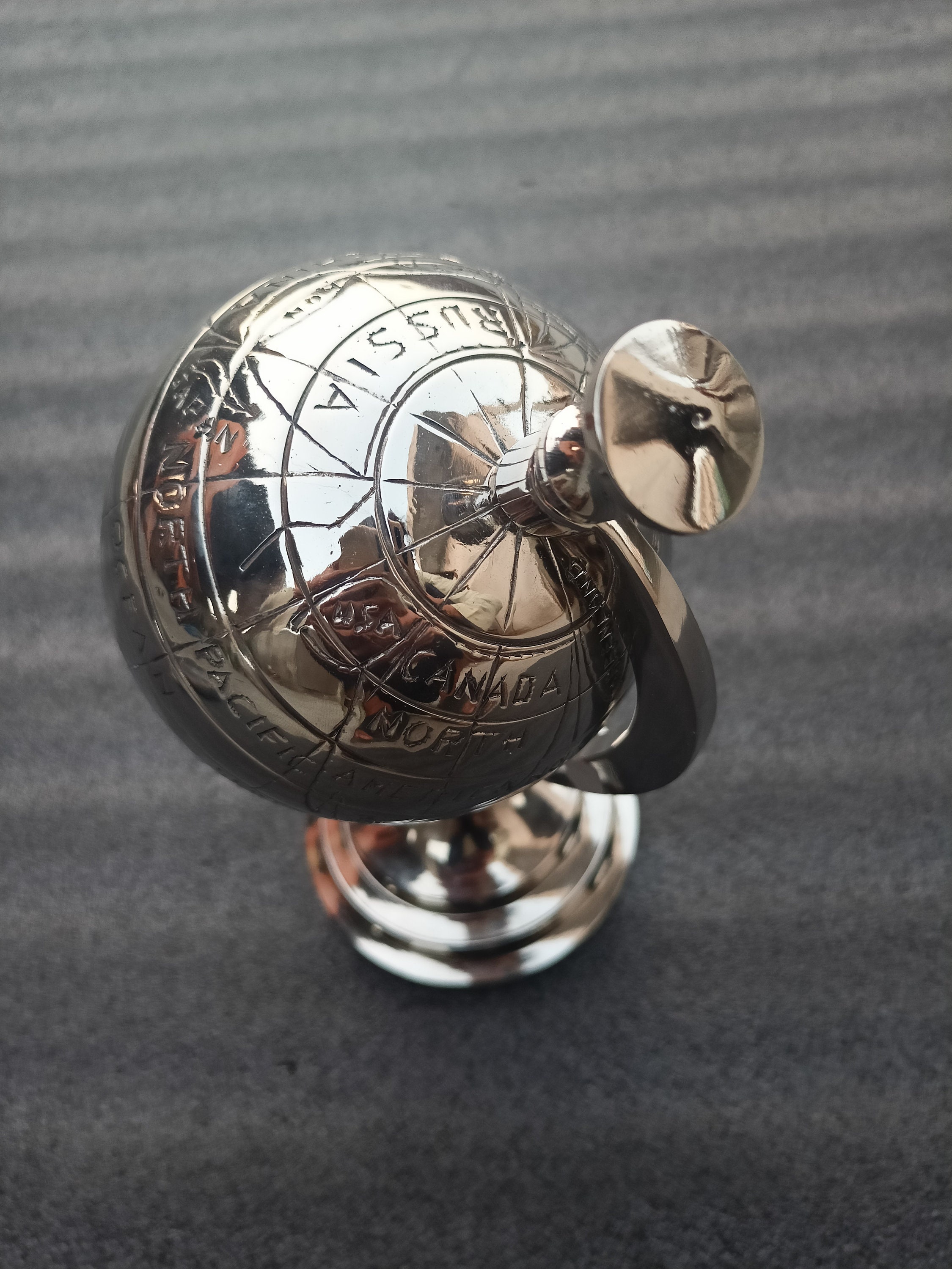 World Map Handmade Metal Globe Nautical Globe for Office Decor World ...