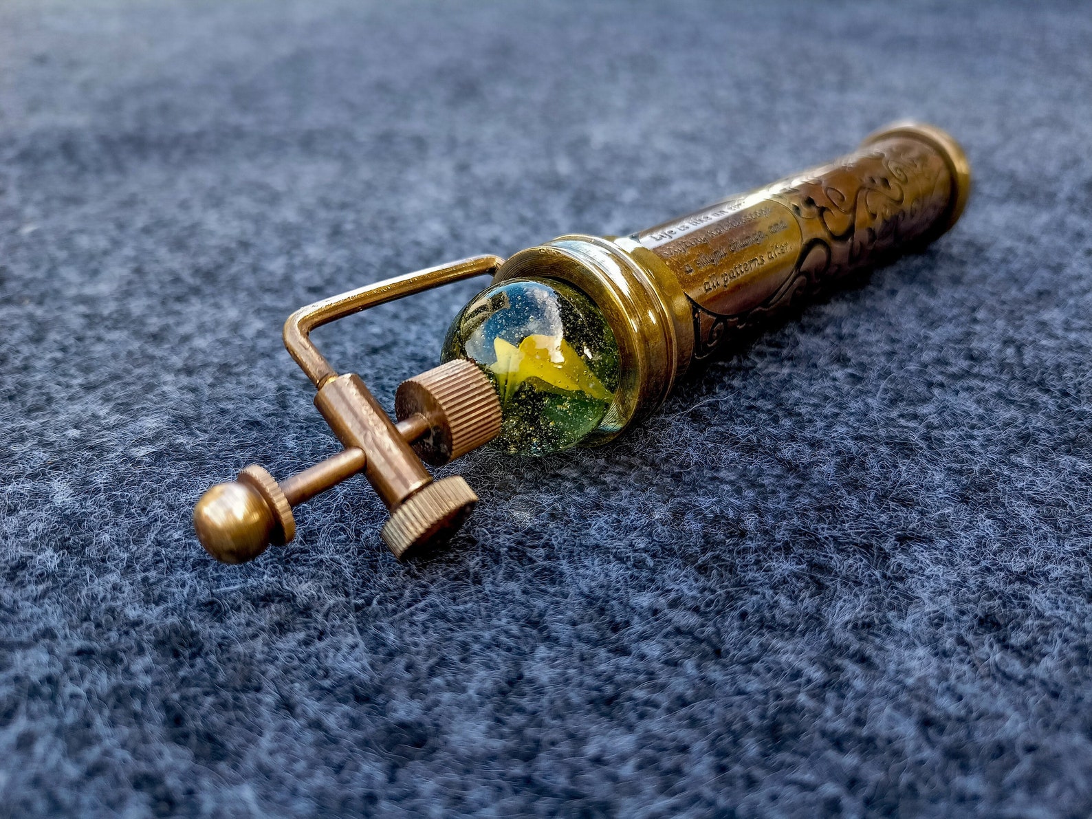 Handmade Brass Marble Custom Kaleidoscope - Collectible Vintage Toy ...