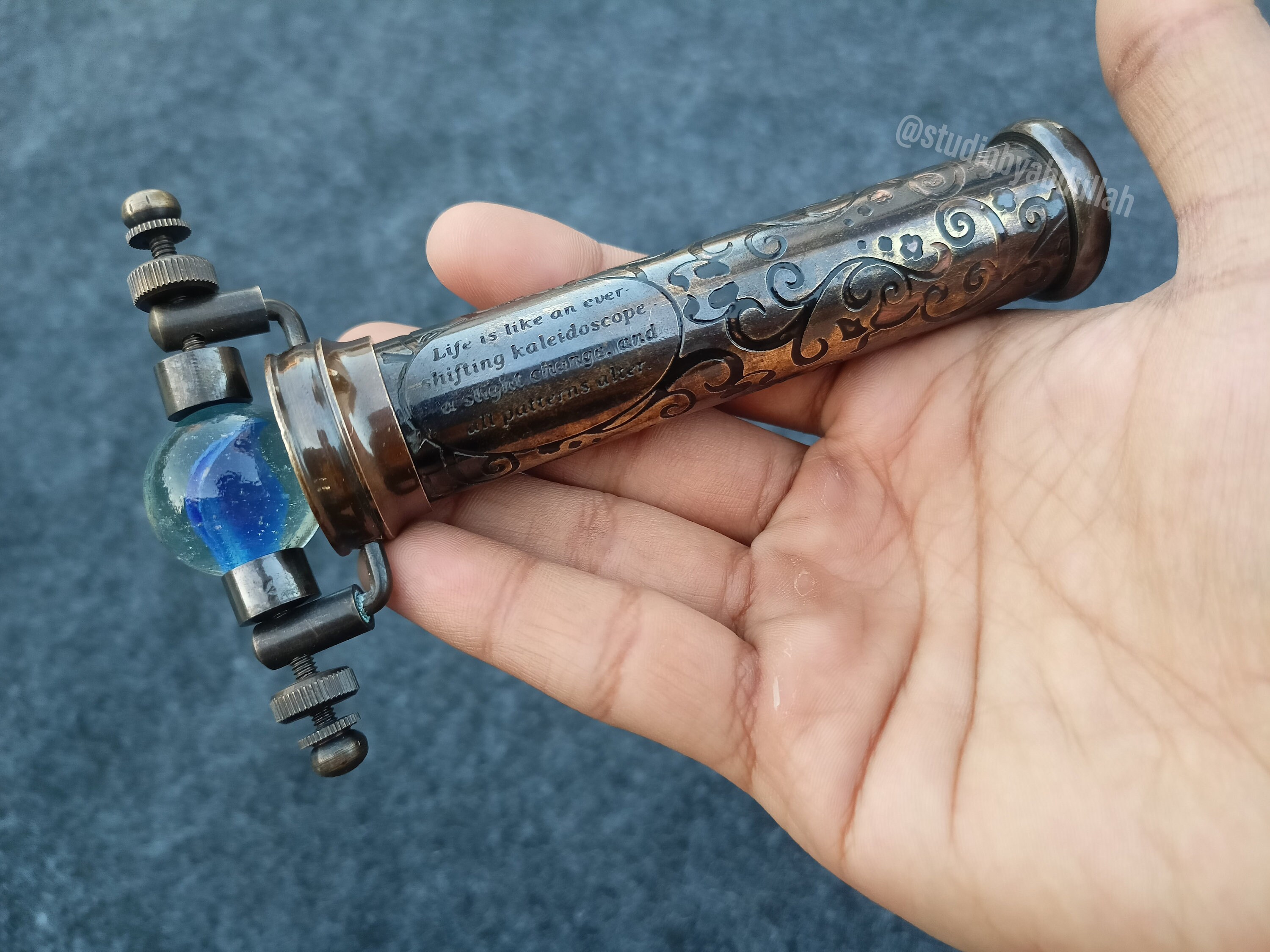 Marble Kaleidoscope, Custom Marble Scope, Brass Handmade Kaleidoscope ...