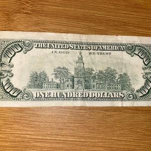 90s 100 Dollar Bill regular - Etsy