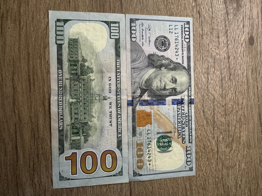 Rare 100 Dollar Star Note Bill - Etsy
