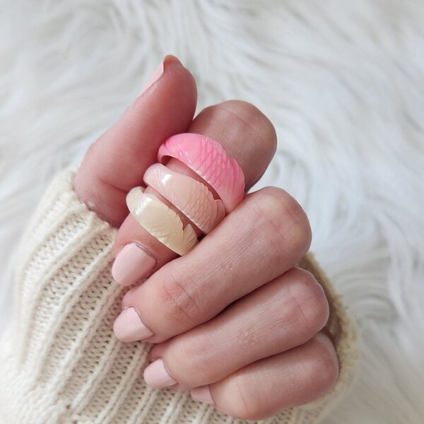 Carved Shell Ring - Etsy