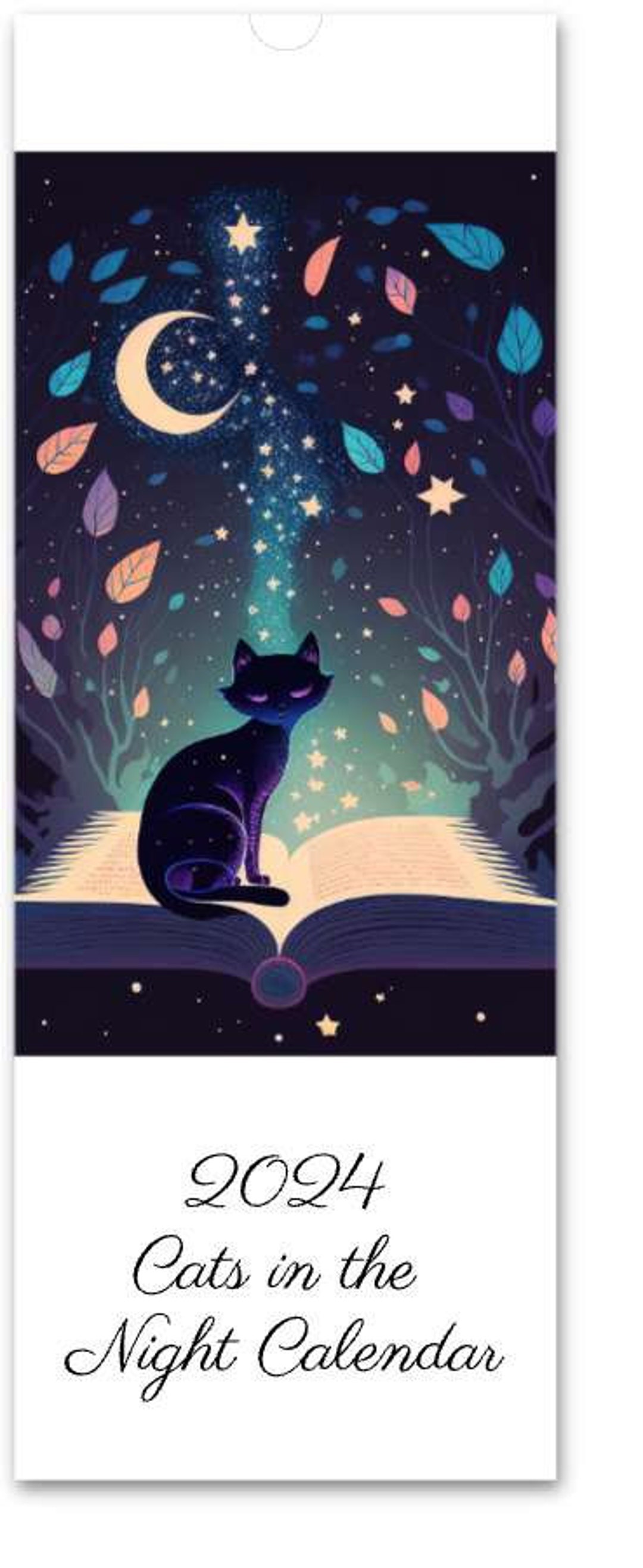 Cats in the Night 2024 Wall Calendar Beautiful Illustrations of Black ...
