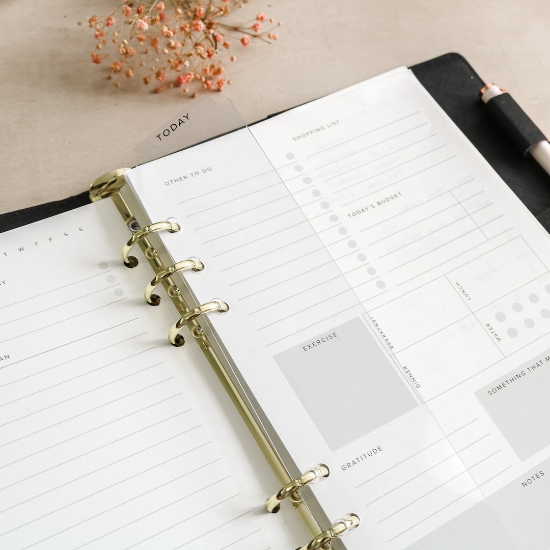 Transparent Planner Bookmark A5 A6 | Today Bookmark | Planner Minimal ...