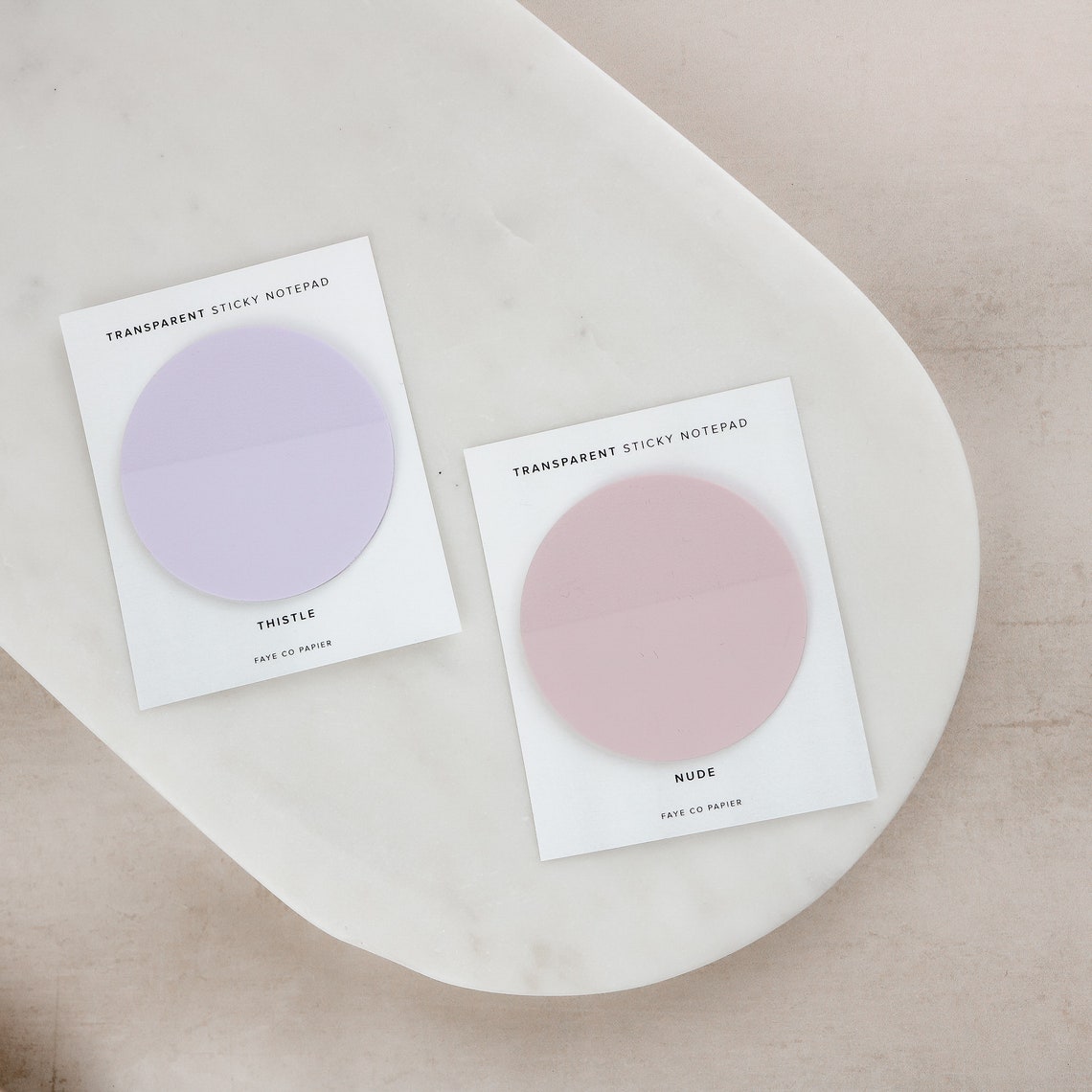 Transparent Sticky Notepad Page Markers Circle Sticky - Etsy