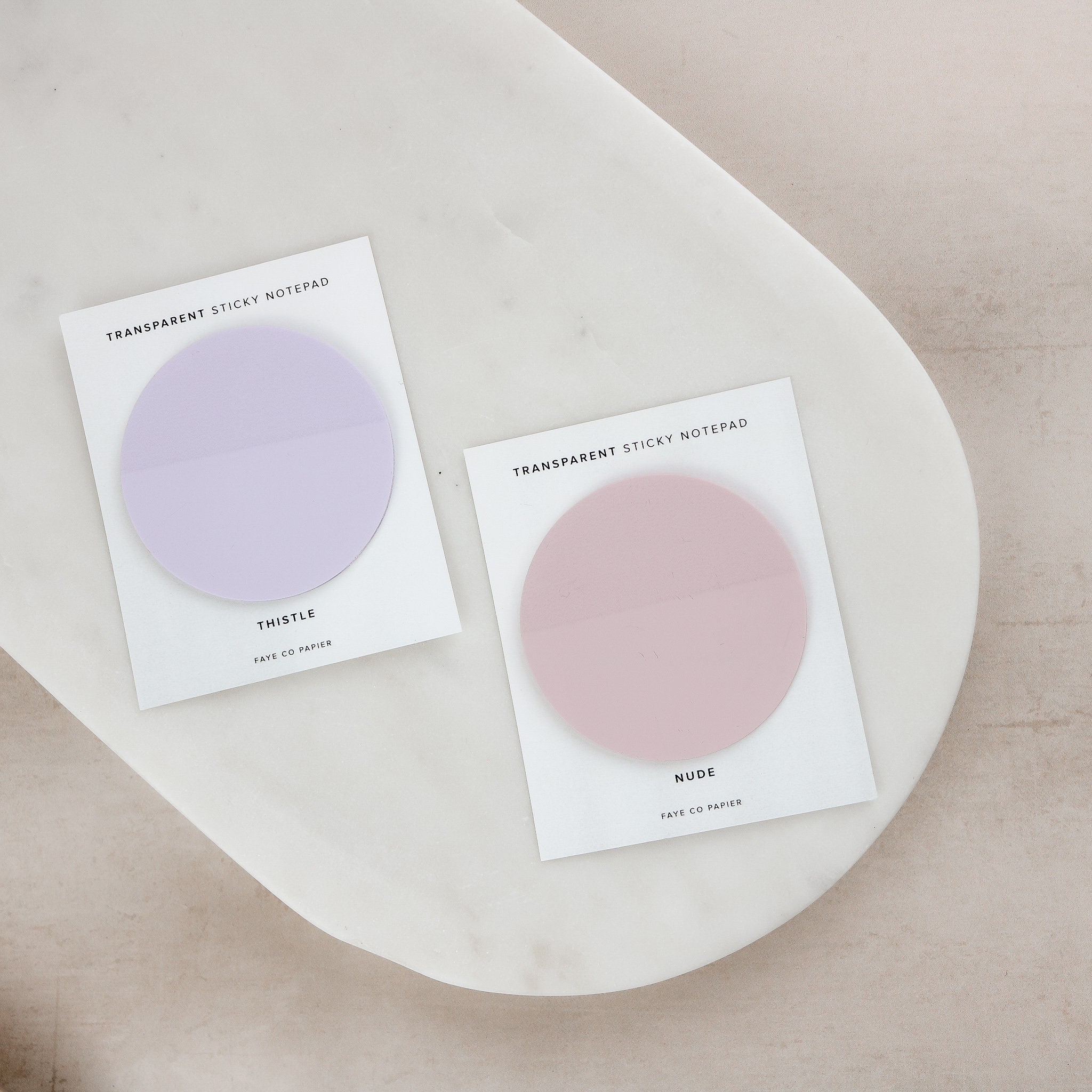 Transparent Sticky Notepad Page Markers Circle Sticky - Etsy