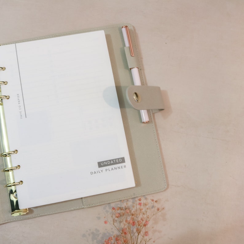 Printed Undated Daily Planner Inserts A5 minimal Stationery - Etsy