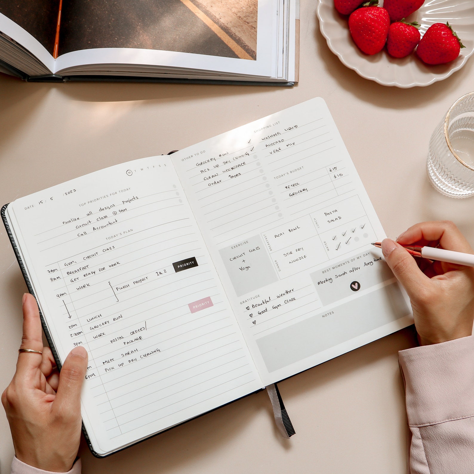 Minimal Undated Daily Planner Weekly Monthly Daily Planner Diary ...