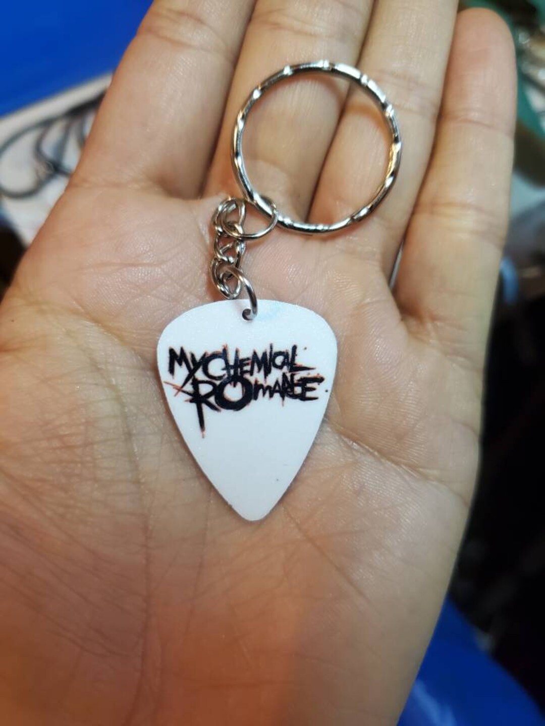 MCR My Chemical Romance Aluminum Guitar Pick Keychain - Etsy