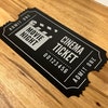 Cinema Ticket Movie Night Home Theatre Signs Signage Cinema Decor ...