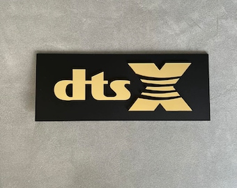 DTS X | Cinema Room | Home Theatre Signs | Gold Mirror | 3D Signage - Etsy