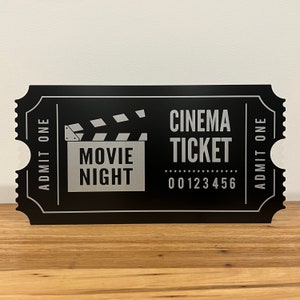 Cinema Ticket | Movie Night | Home Theatre Signs | Signage | Cinema ...