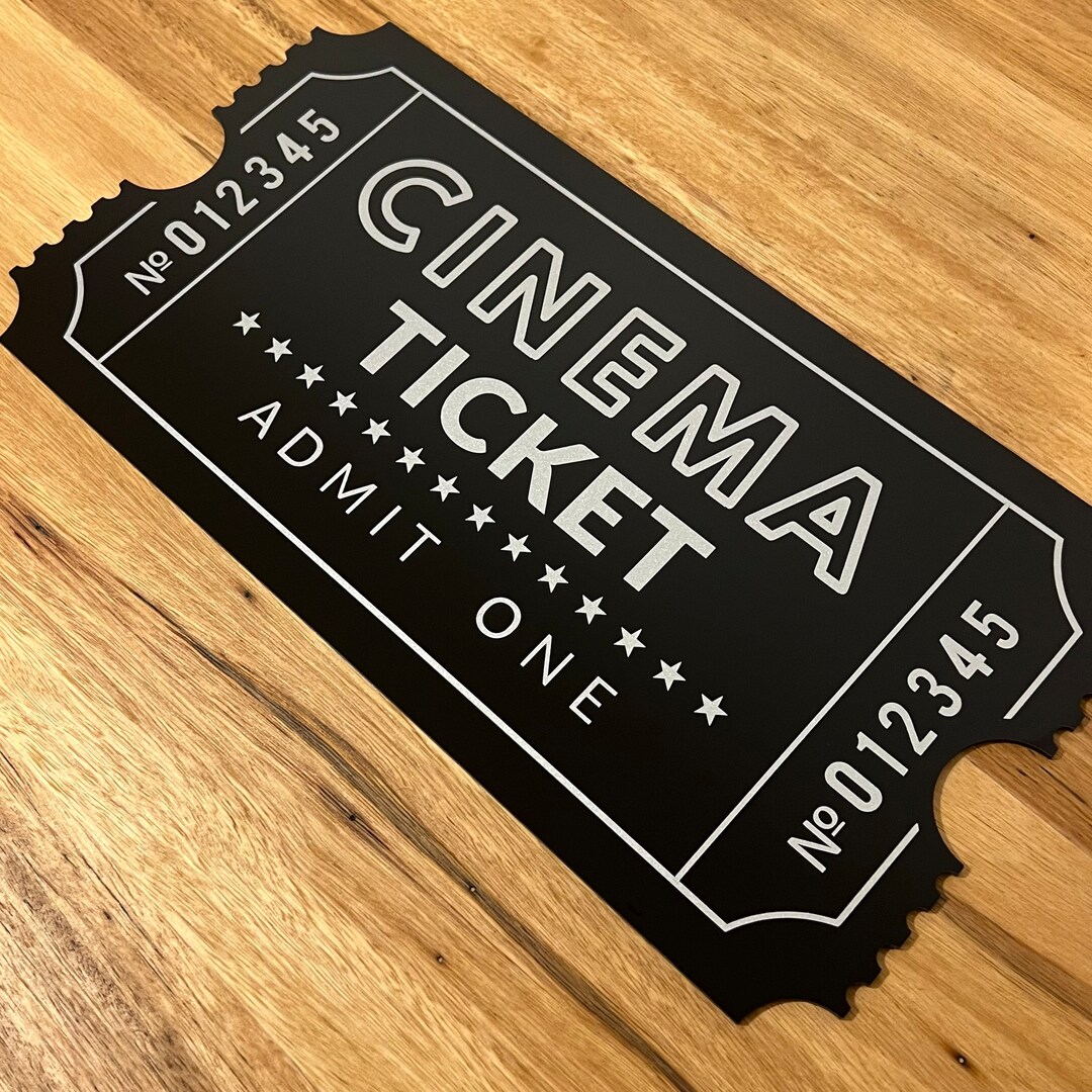 Cinema Ticket | Movie Night | Home Theatre Signs | Signage | Cinema ...