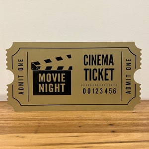 Cinema Ticket | Movie Night | Home Theatre Signs | Signage | Cinema ...
