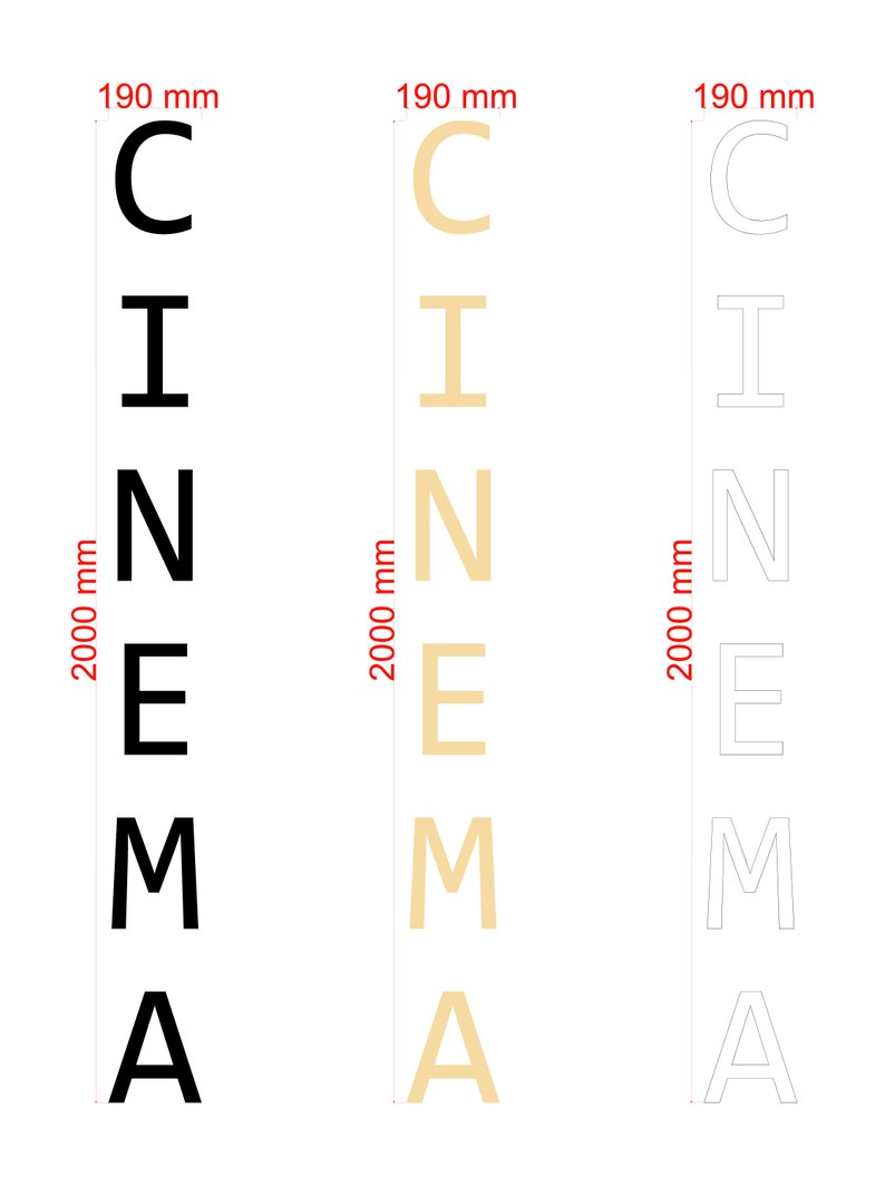 CINEMA DOOR SIGN Home Theatre Signs Signage Cinema Decor - Etsy