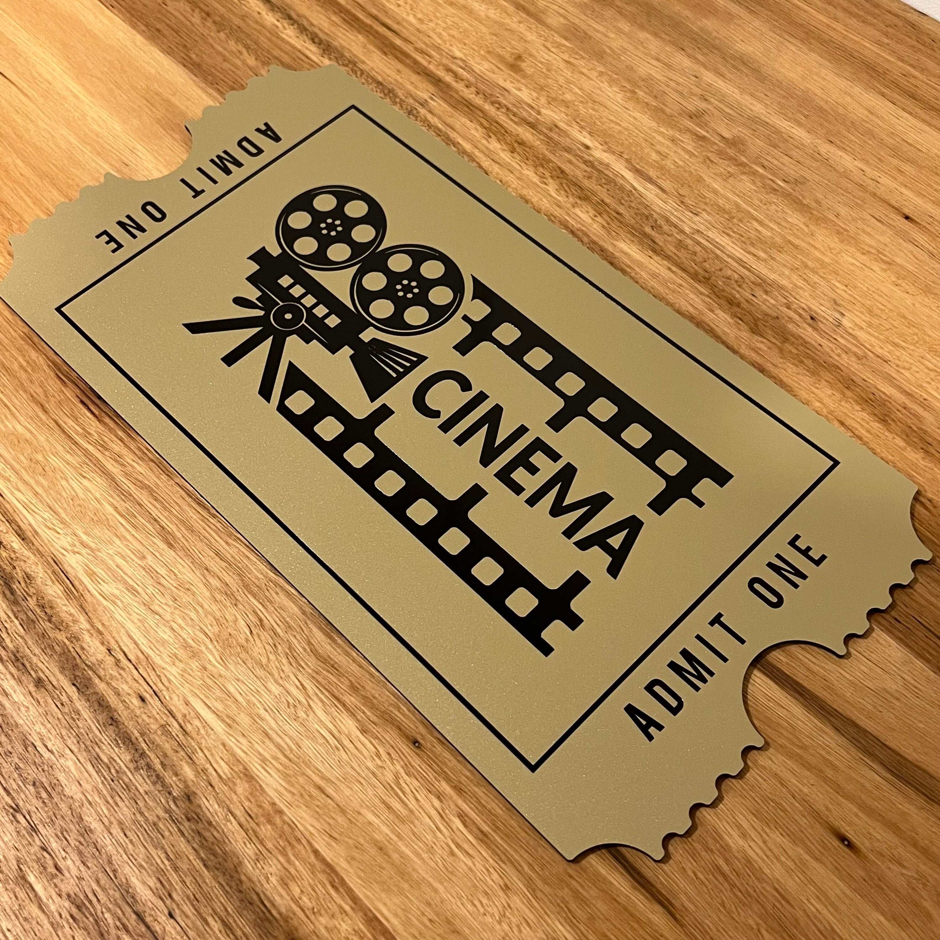 Cinema Ticket Movie Night Home Theatre Signs Signage - Etsy Australia