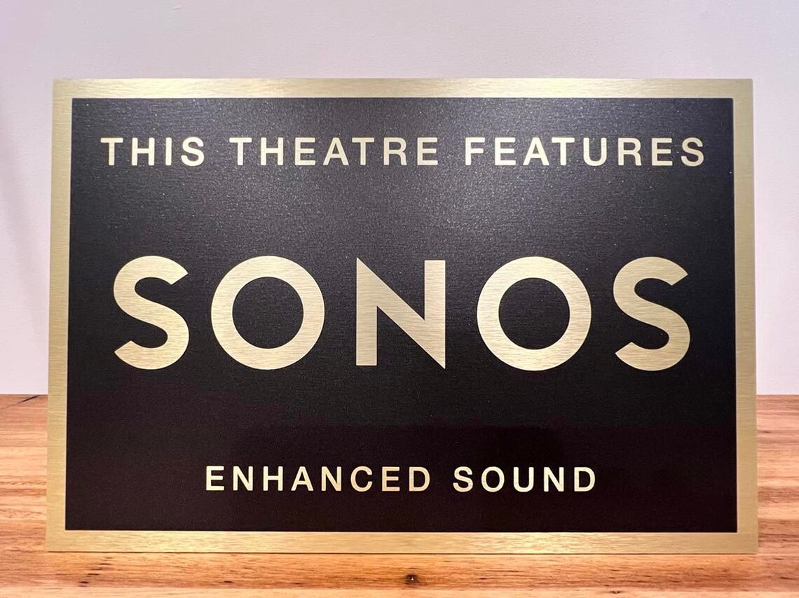 Sonos Enhanced Sound Home Theatre Signs Signage Cinema | Etsy