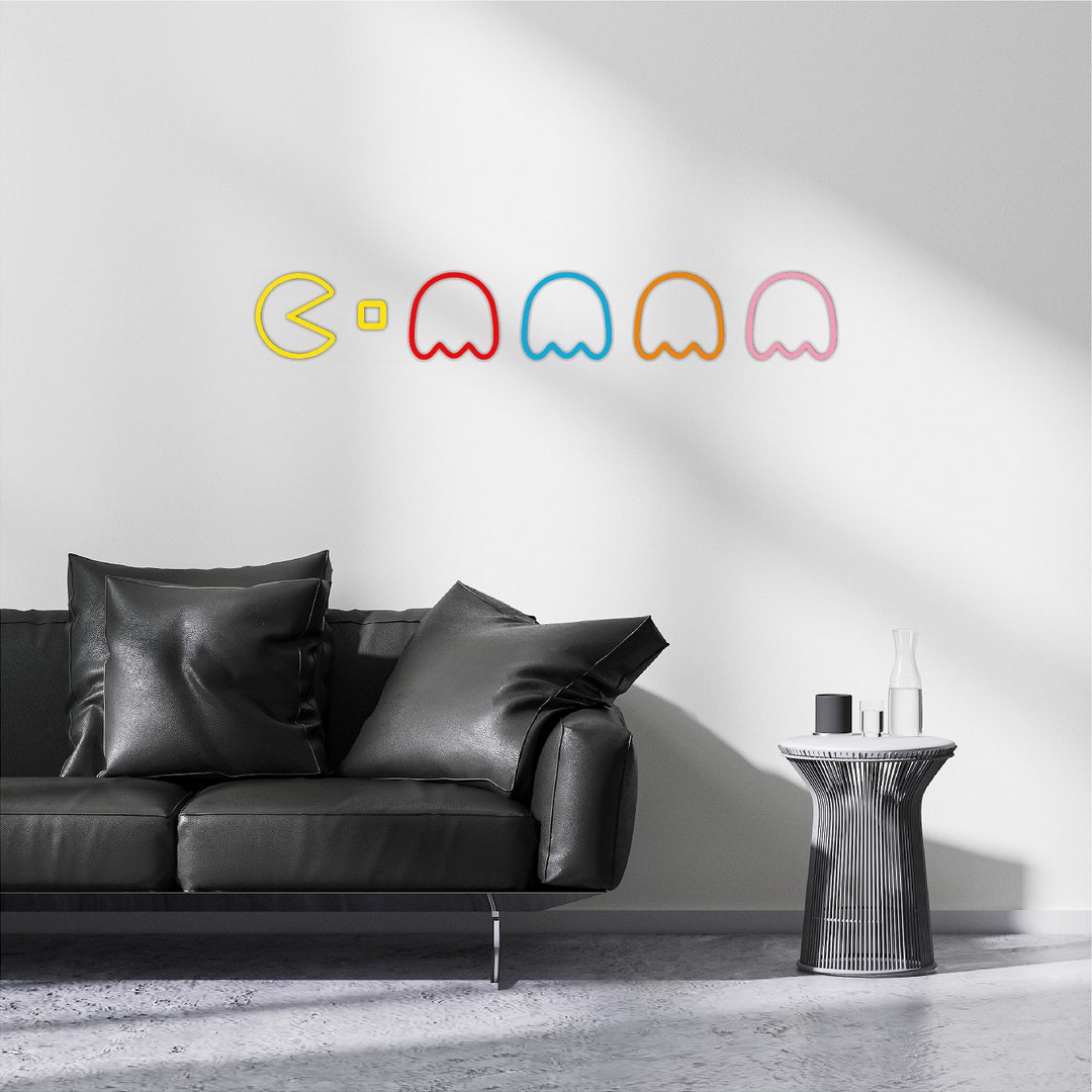 PAC-MAN Home Theatre Signs Signage Cinema Decor 3d - Etsy Australia