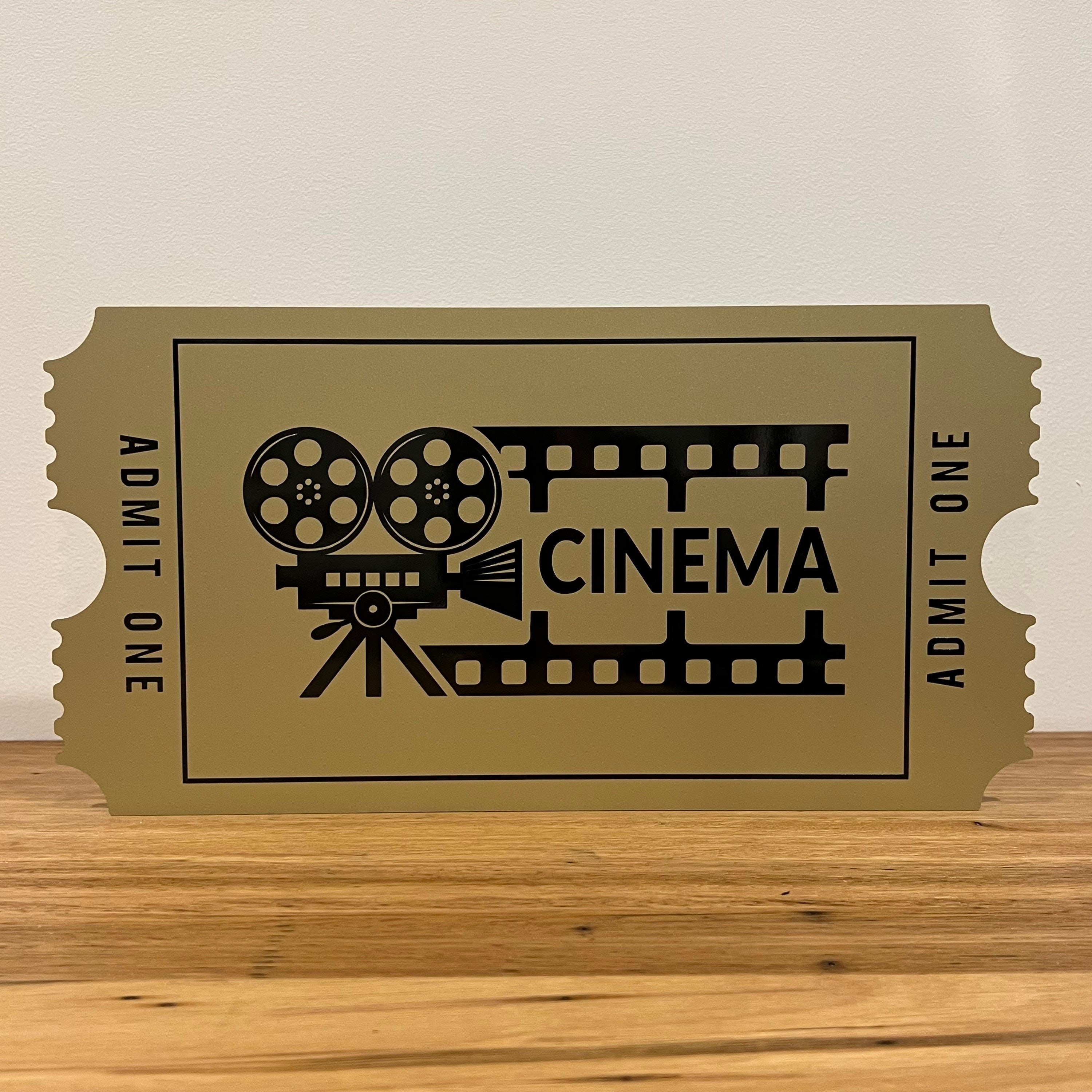 Cinema Ticket Movie Night Home Theatre Signs Signage - Etsy Australia