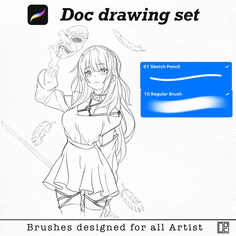 Doc Drawing Set 31 Procreate Brushes, Procreate Brushes, Digital ...