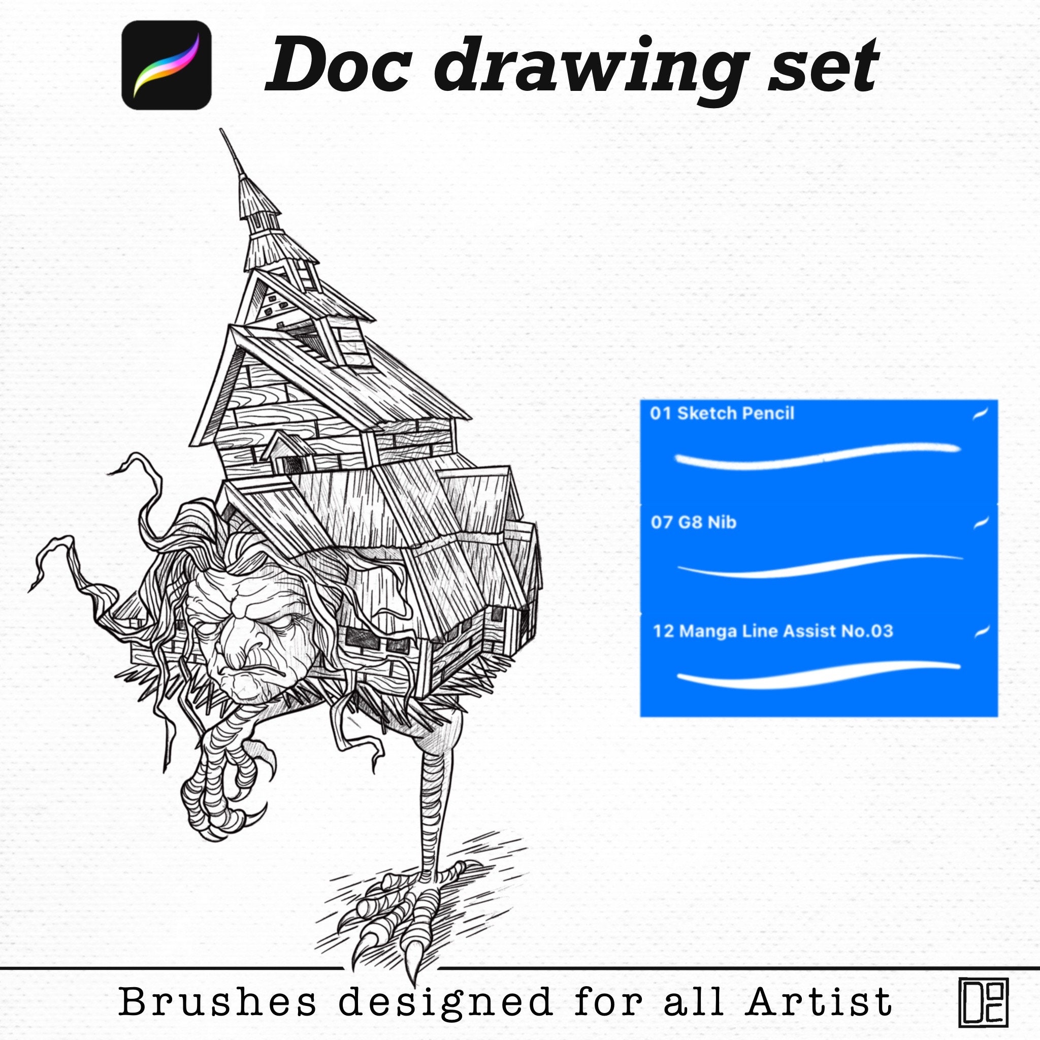 Doc Drawing Set 31 Procreate Brushes, Procreate Brushes, Digital ...