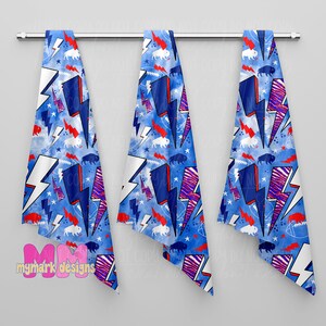 Buffalo Retro Bolts | Seamless | Digital Paper | Football | Instant ...