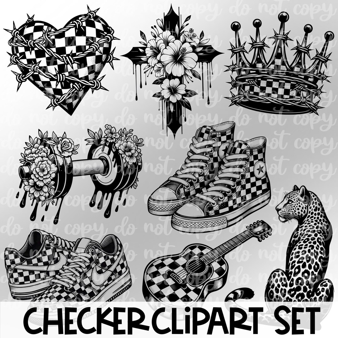Checker Clipart | Digital Clip Art | Single Color | Clip Art PNG ...
