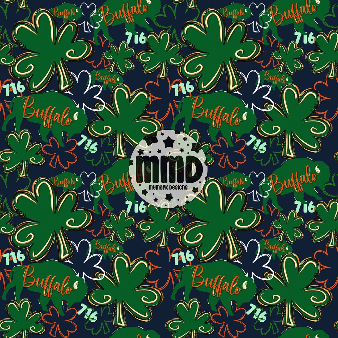 Buffalo Shamrock Seamless PNG | Digital Paper | Football | Instant ...