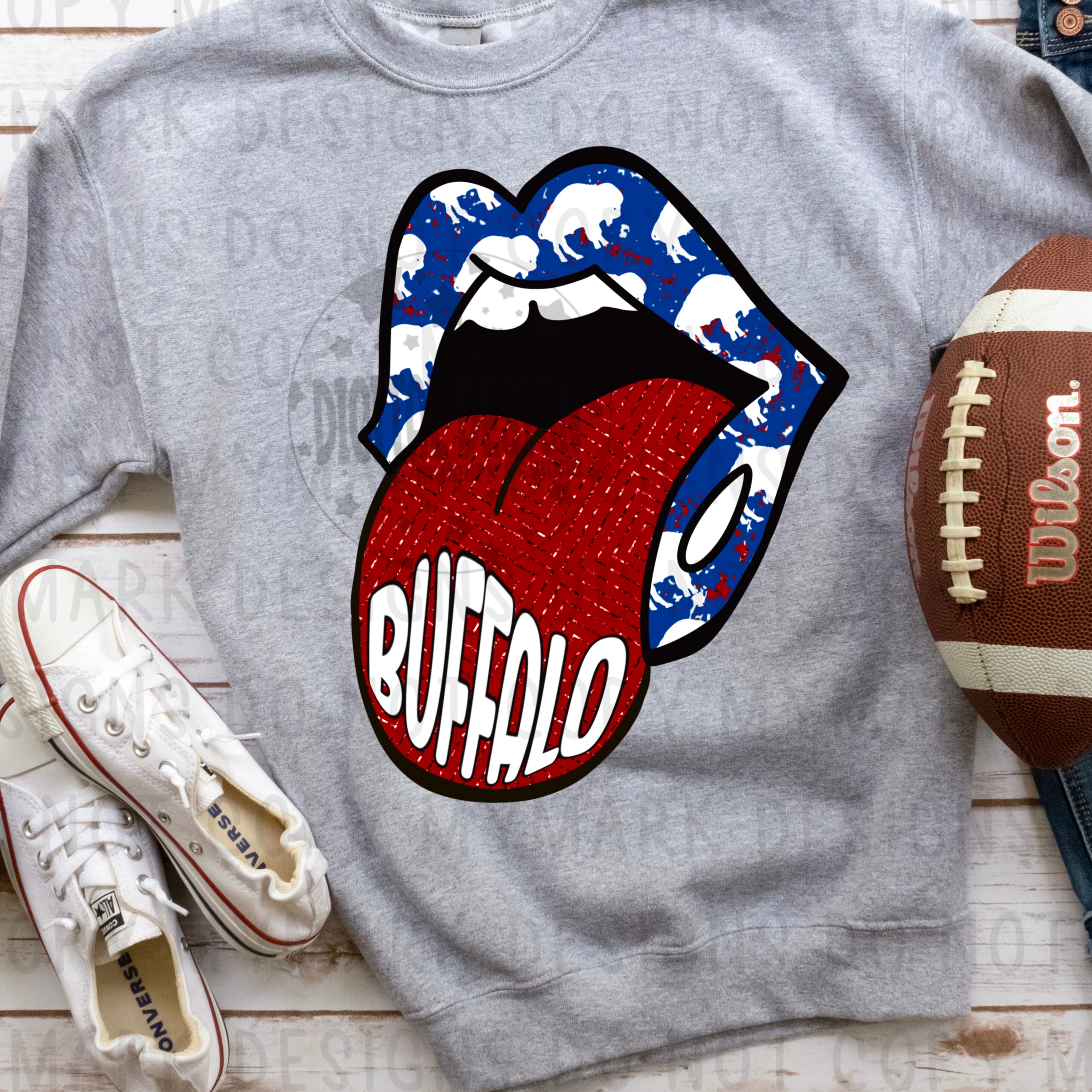 Buffalo Sparkle Tongue | Football | Instant Download | Bills - Etsy