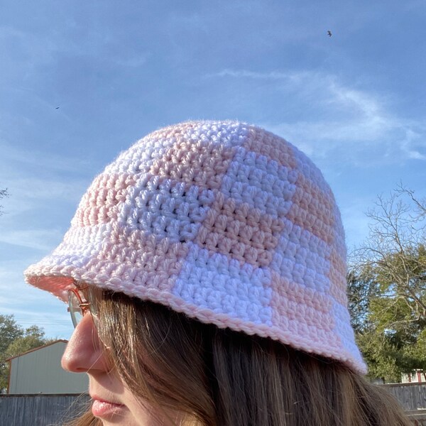 Checkered Hat - Etsy