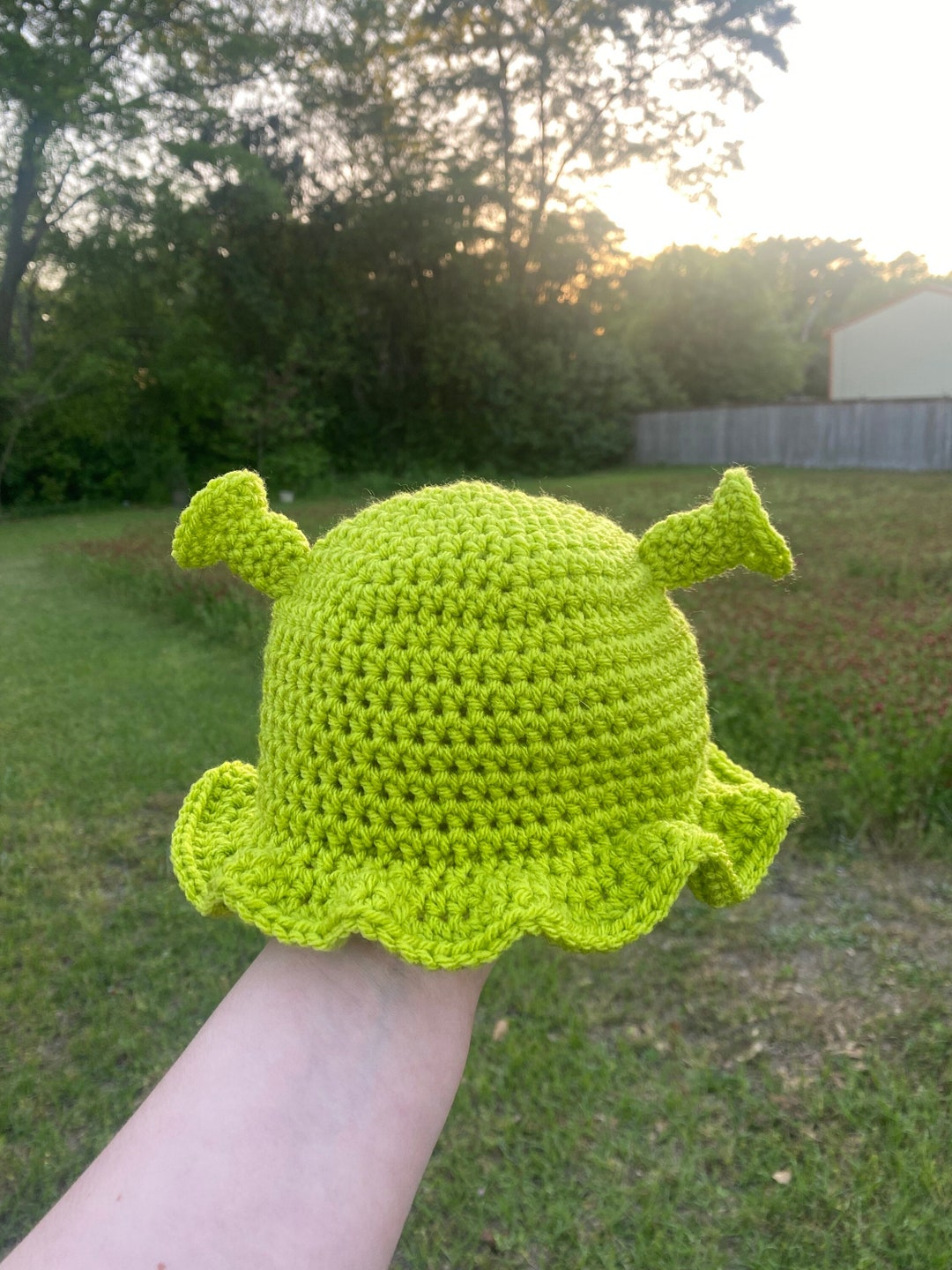 Crochet BABY, TODDLER Shrek/fiona Ogre Bucket Hat — in Keylime Green ...