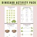 Dinosaur Activity Pack Preschool Printables Kindergarten - Etsy
