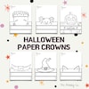 Cat Ears Paper Crown, Kids Halloween Coloring, Printable Paper Craft ...