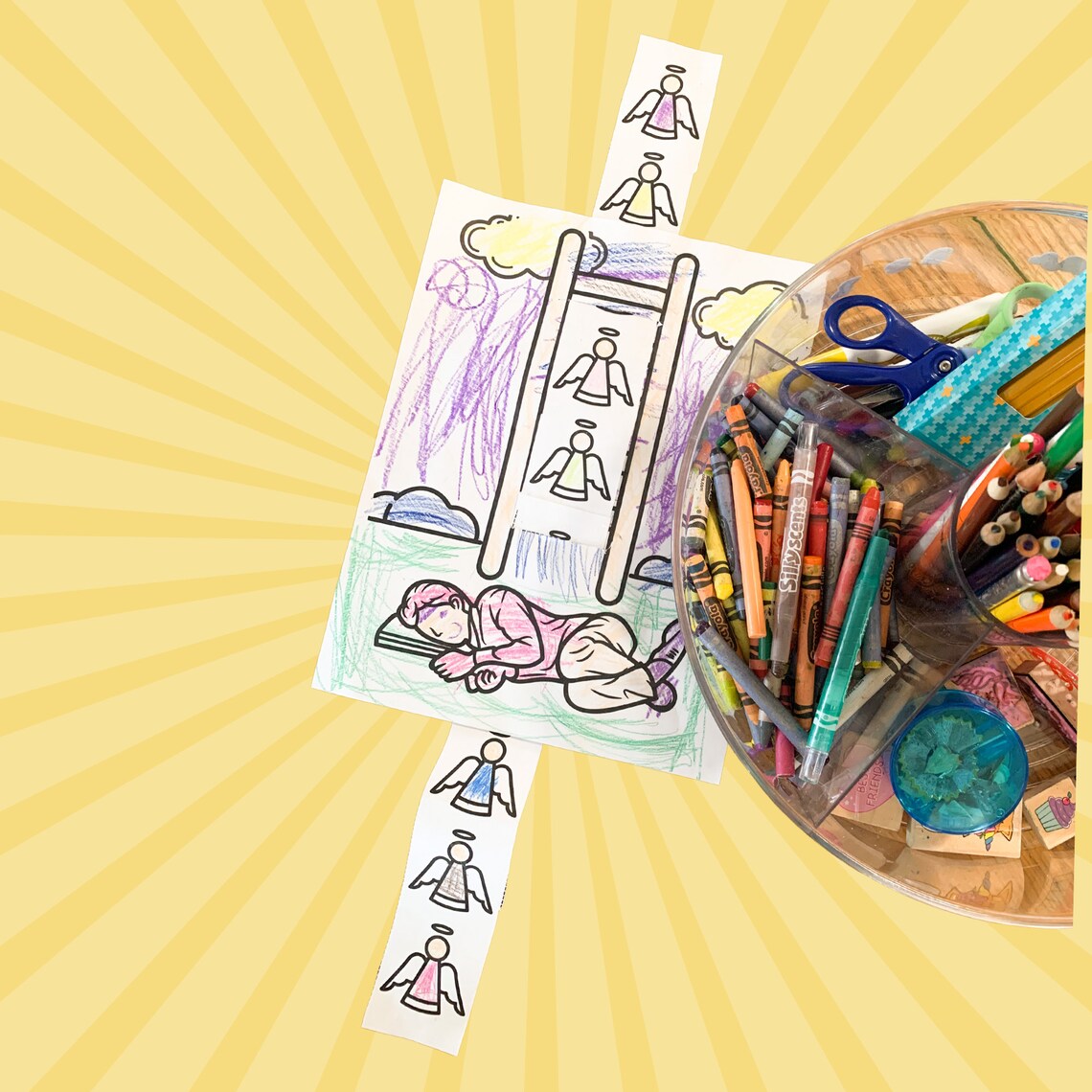 Jacob's Ladder Activity, Sunday School Craft, Bible Lesson for Kids ...