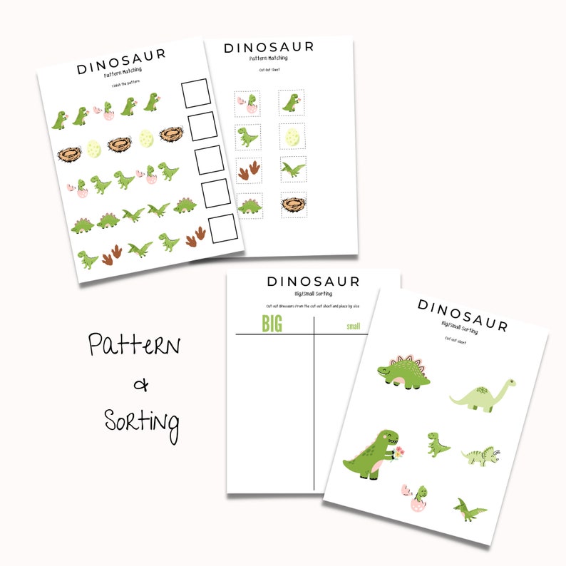 Dinosaur Activity Pack, Preschool Printables, Kindergarten Worksheet ...