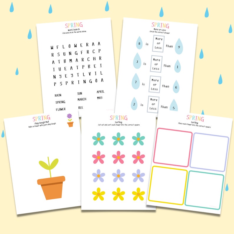 Spring Activity Bundle, Spring Worksheets for Kids, Preschool ...