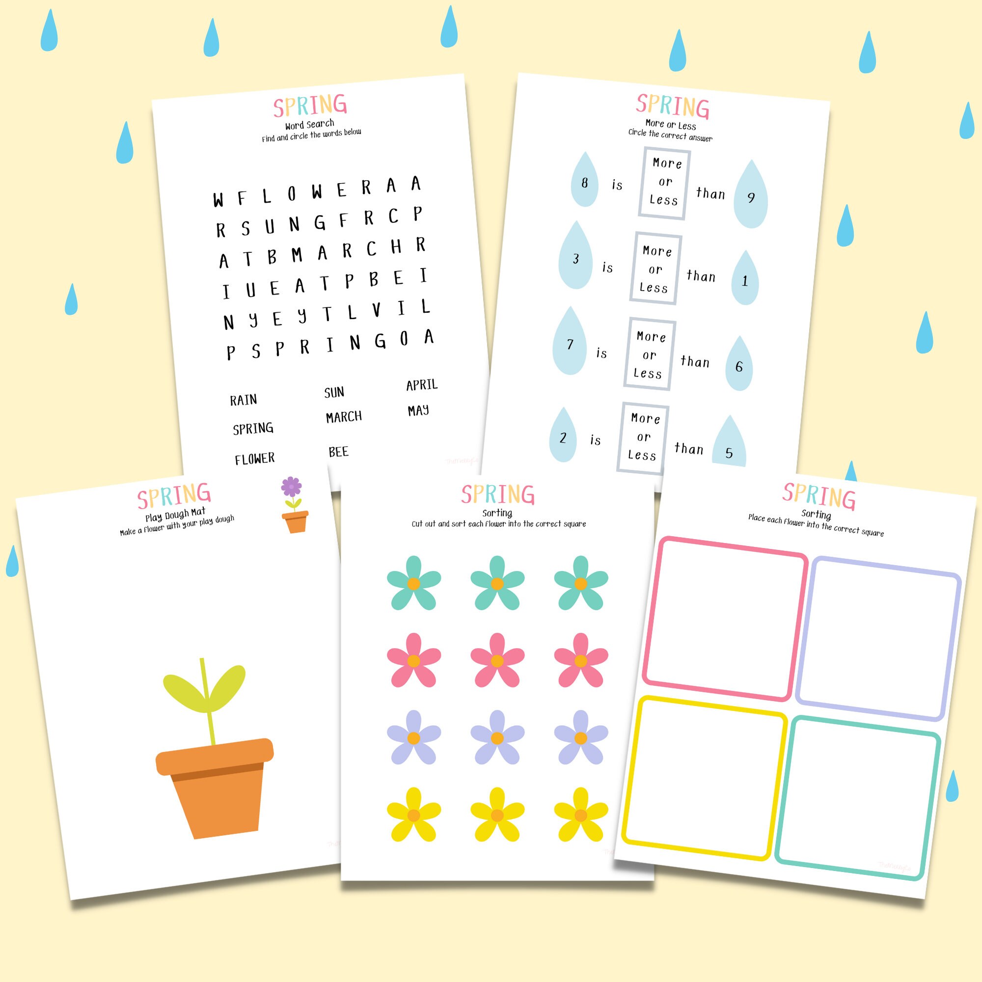 Spring Activity Bundle, Spring Worksheets for Kids, Preschool ...
