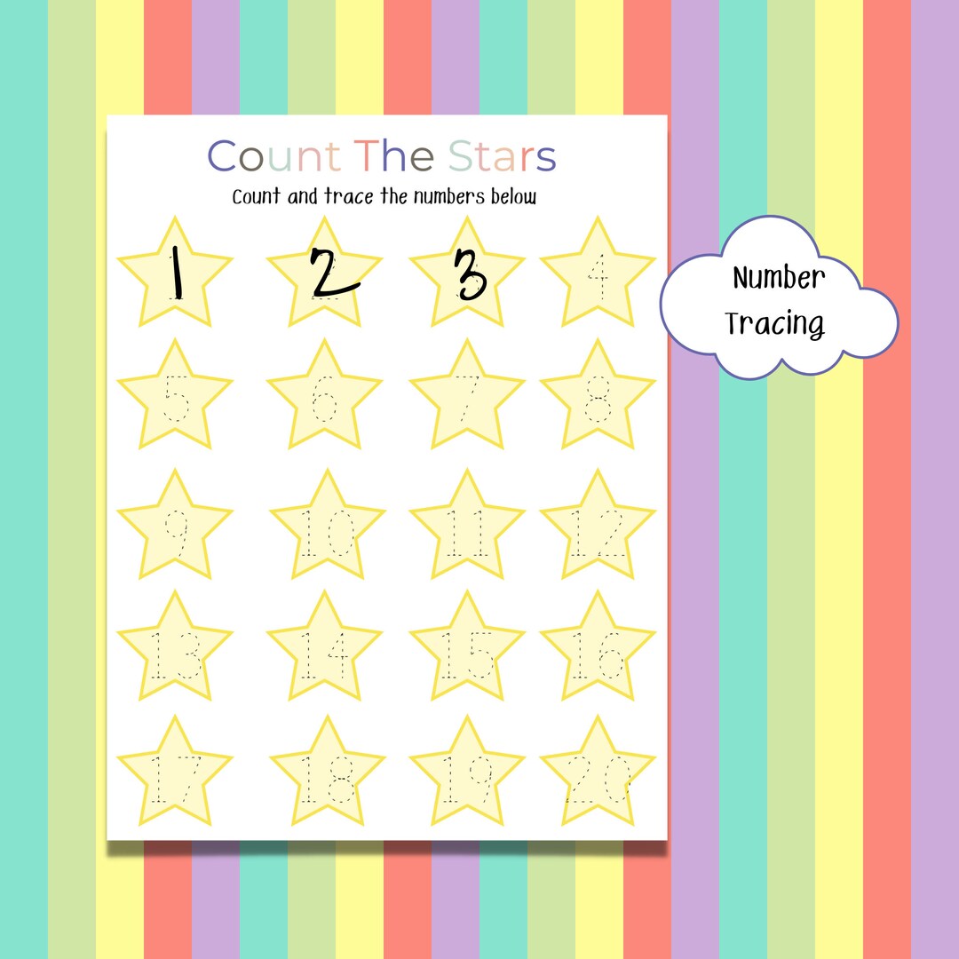 Writing Practice Worksheet, Tracing Numbers Preschool, Counting ...