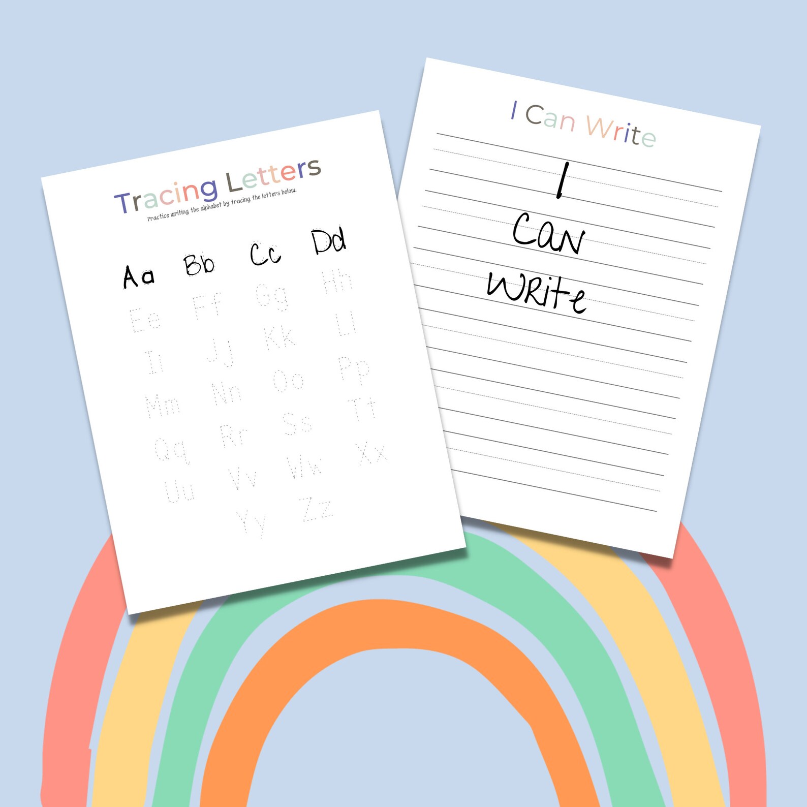 Alphabet Tracing Printable Preschool Kindergarten Handwriting - Etsy