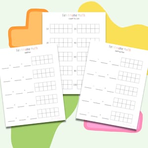 Ten Frame Math, Counting Printable, Math Worksheets, Addition and ...