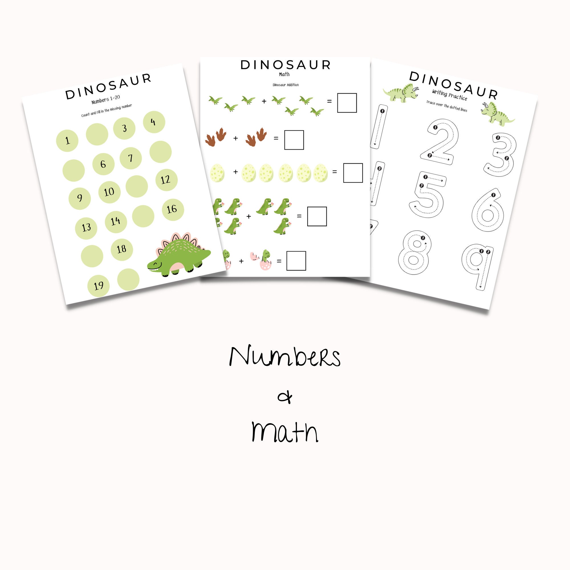 Dinosaur Activity Pack, Preschool Printables, Kindergarten Worksheet ...